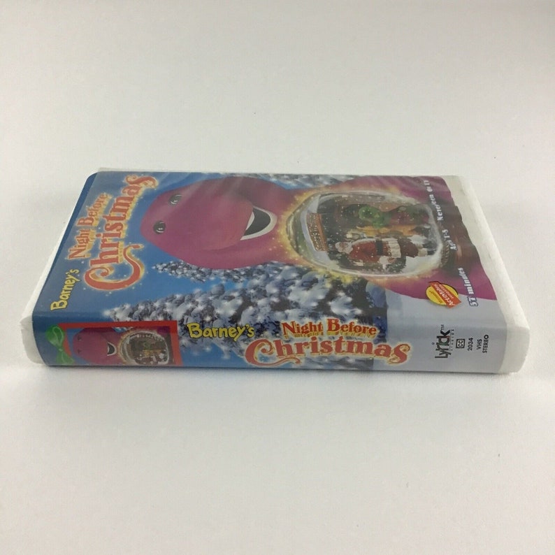 Barney VHS Tape Night Before Christmas Sing Along Songs Holiday Vintage ...