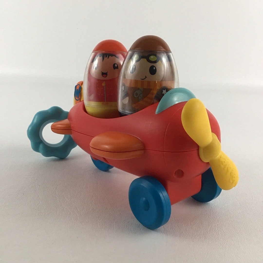 Playskool Weebles Wobblin Wings Pull String Plane Weeble Wobble Figures ...