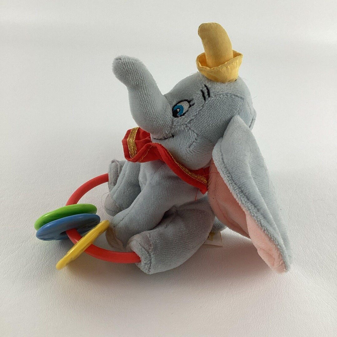 Disney Classics Dumbo Elephant Plush Bean Bag Stuffed Animal Baby Toy ...