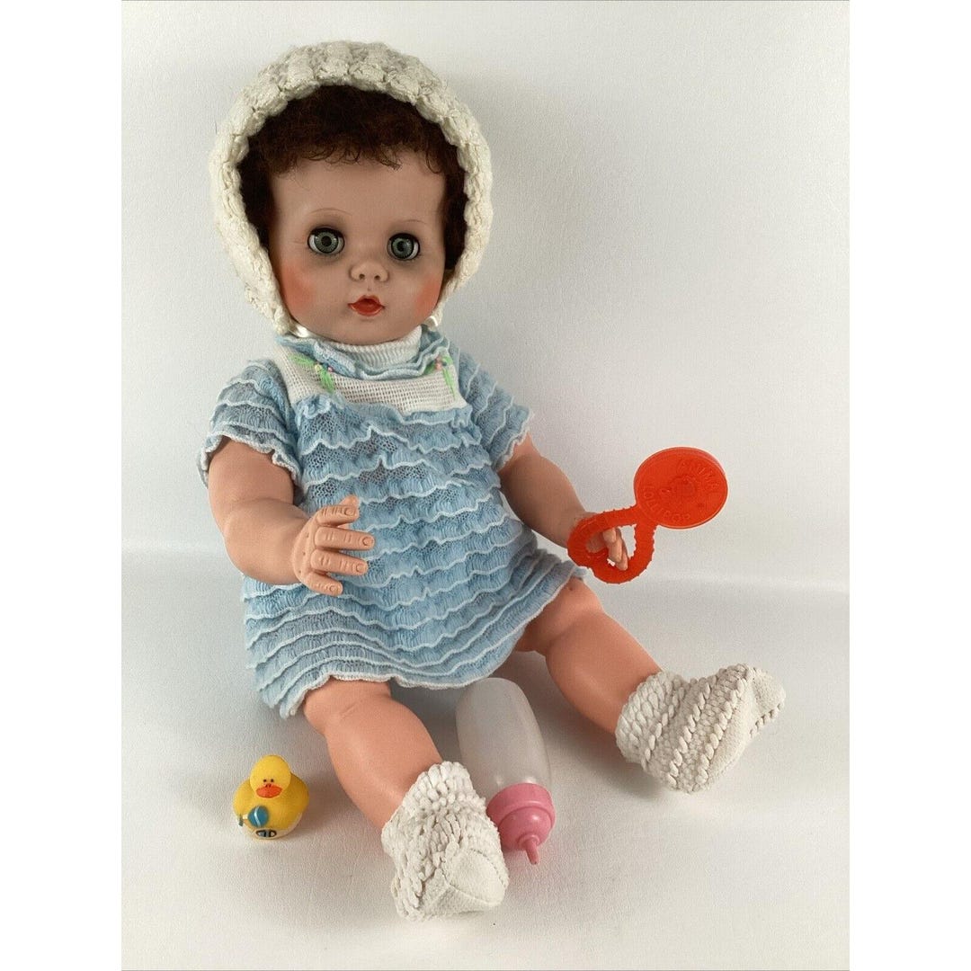 Vintage Baby Doll Large 22 1950s 60s Vintage Rooted Hair Open Close ...
