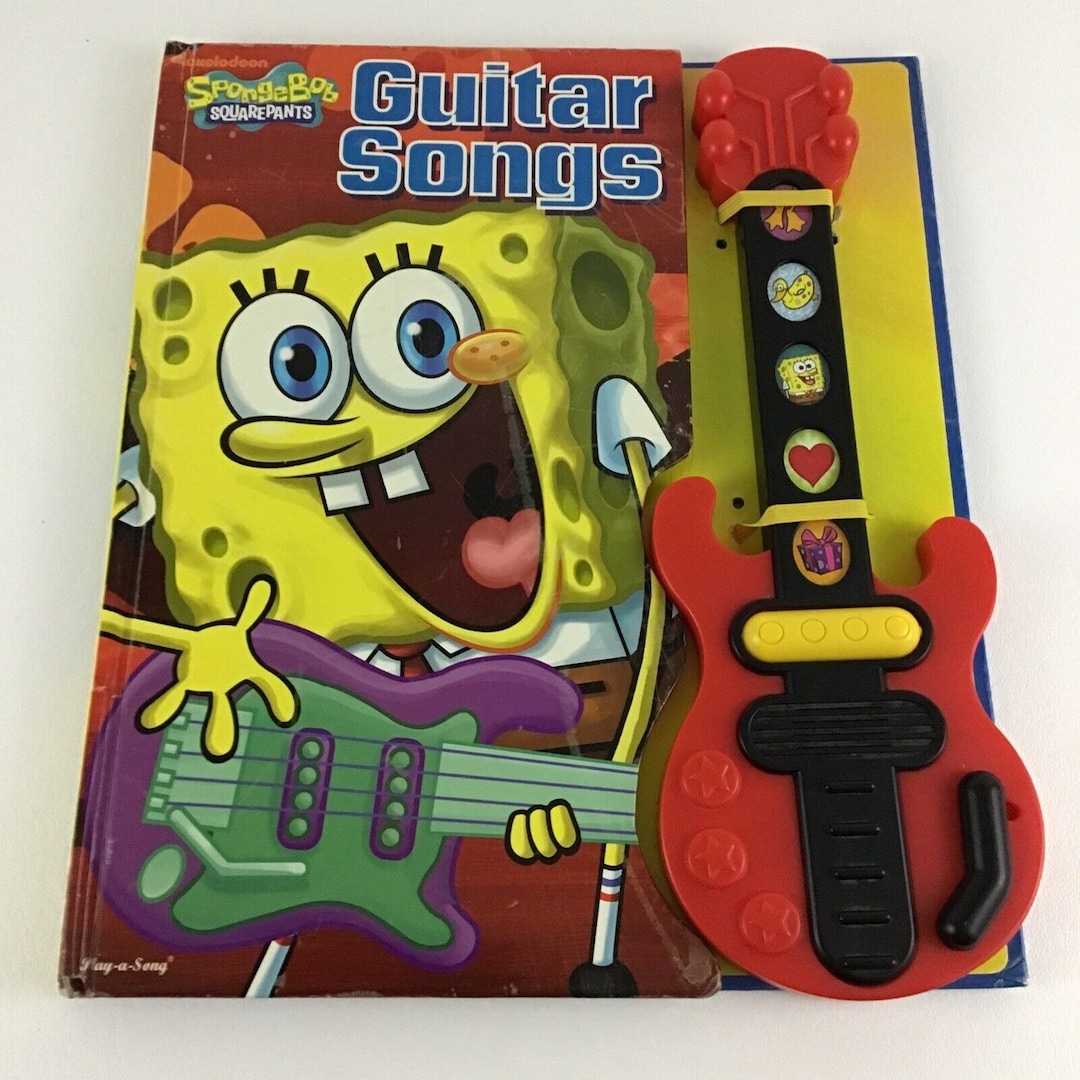 Spongebob Squarepants Play A Sound Hardcover Book Guitar Songs - Etsy