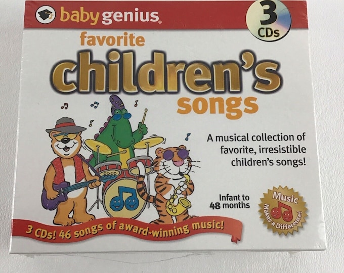 Baby Genius Favorite Children's Songs CD Set Infant Music Sing Along ...