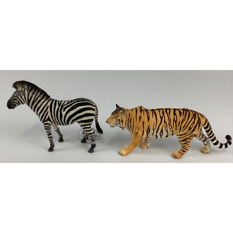 Collect A Realistic Animal Replica Action Figures Tiger Zebra Realistic ...