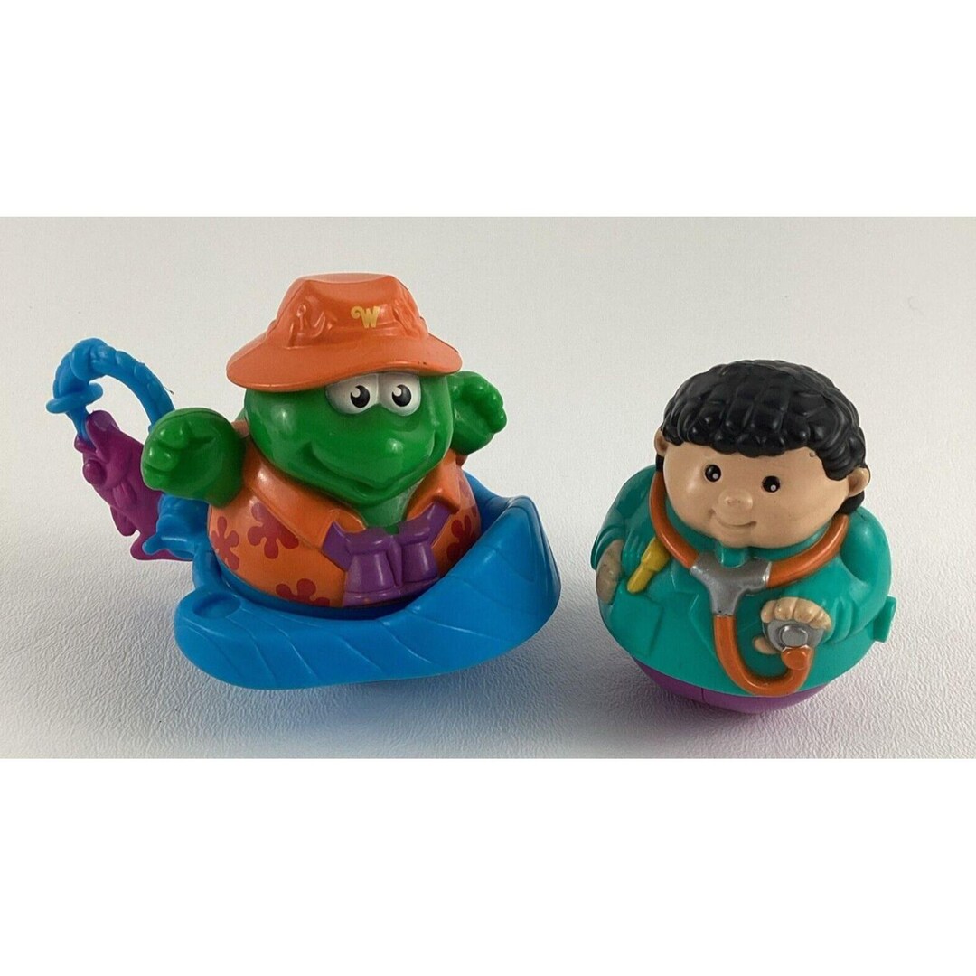 Playskool Weebles Doctor Tourist Frog Fisherman Roly Poly Animal Figure ...