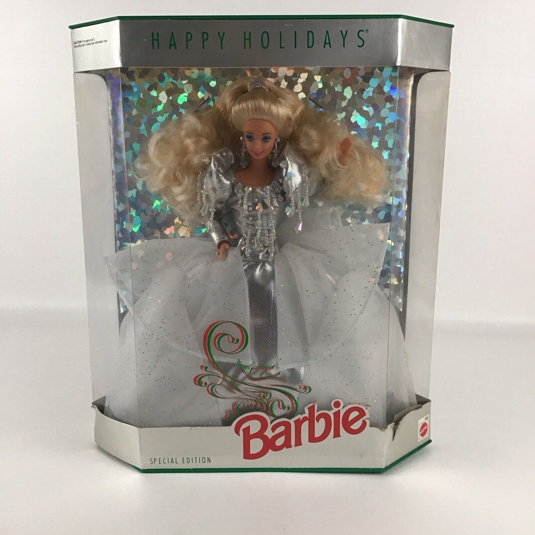 Barbie Happy Holidays Doll Special Edition Silver Vintage 1992 Toy ...