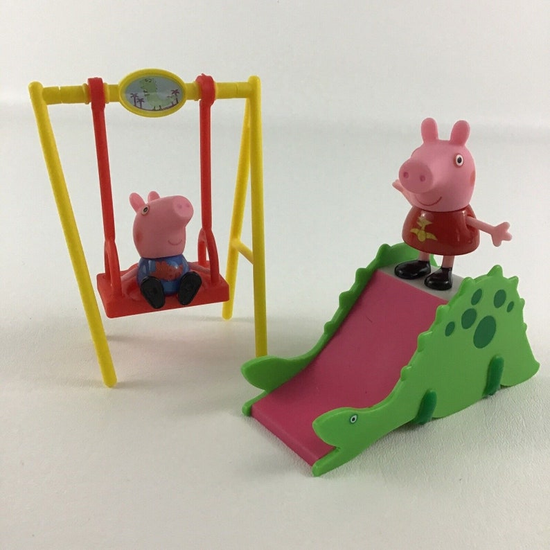 Peppa Pig Dino Park Playset Swing Figures Dinosaur Slide - Etsy