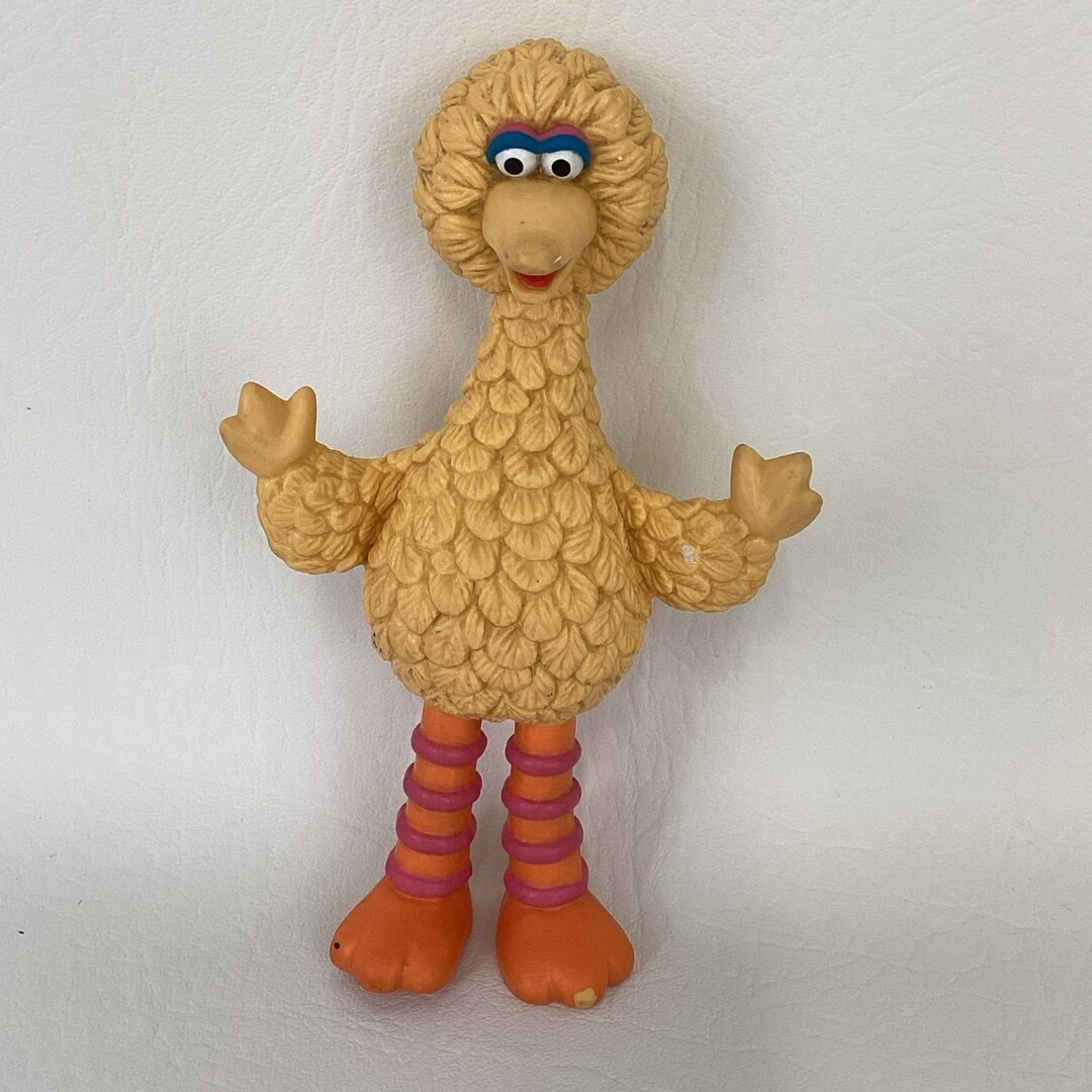 Sesame Street Big Bird Bendy 6" Rubber Figure Muppets Vintage 1980s Toy ...