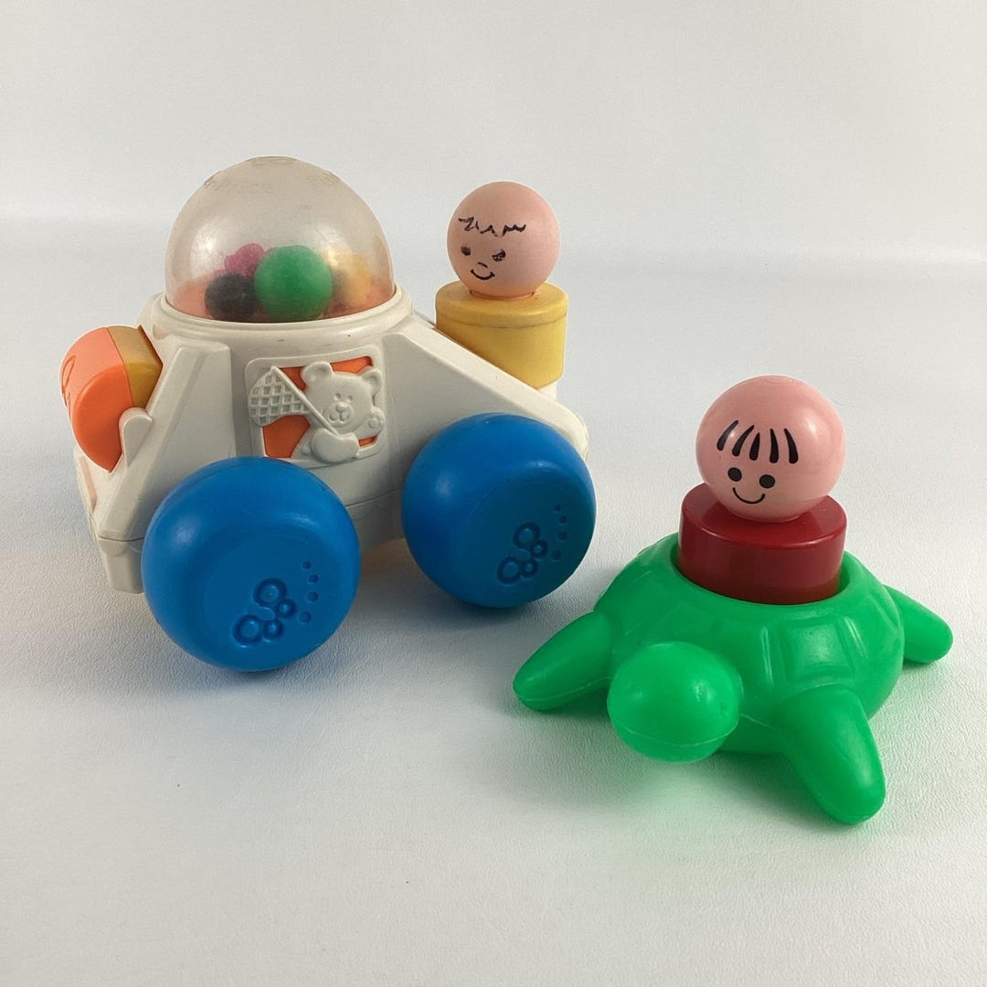 Fisher Price Poppity Pop Car Jumbo Little People Floating Turtle ...