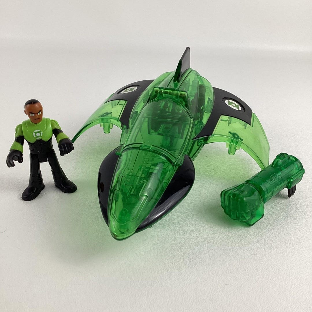 Fisher Price Imaginext DC Super Friends Green Lantern Jet Fist Figure ...
