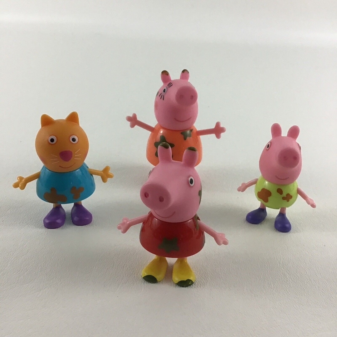 Peppa Pig Muddy Puddles Family Figure Lot Candy Cat George Vintage ...