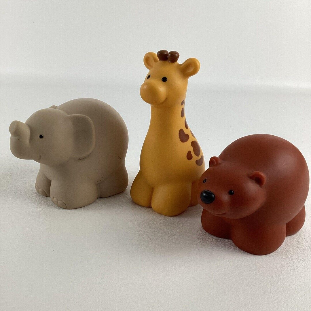 Little Tikes Zoo Jumbo Animals Giraffe Bear Elephant Noah's Ark Vintage ...