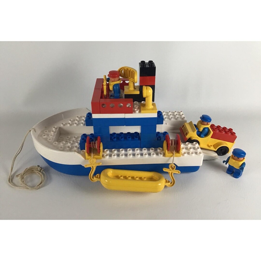 Lego Duplo Ferry Boat Ship 2649 Sea Explorer Vintage 1980s Toy Complete ...