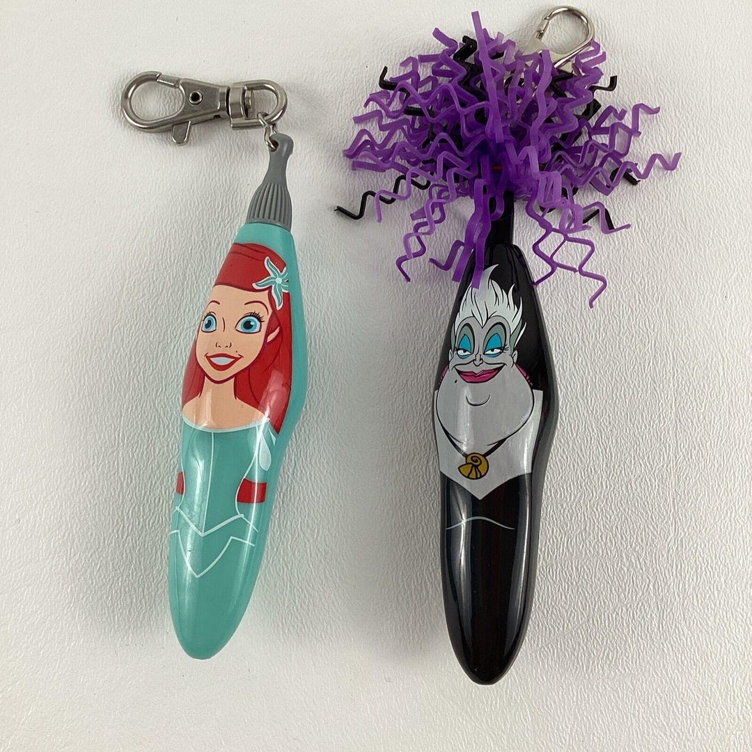 Kooky Klickers Disney Little Mermaid Ink Pen Keychains Ariel Ursula ...