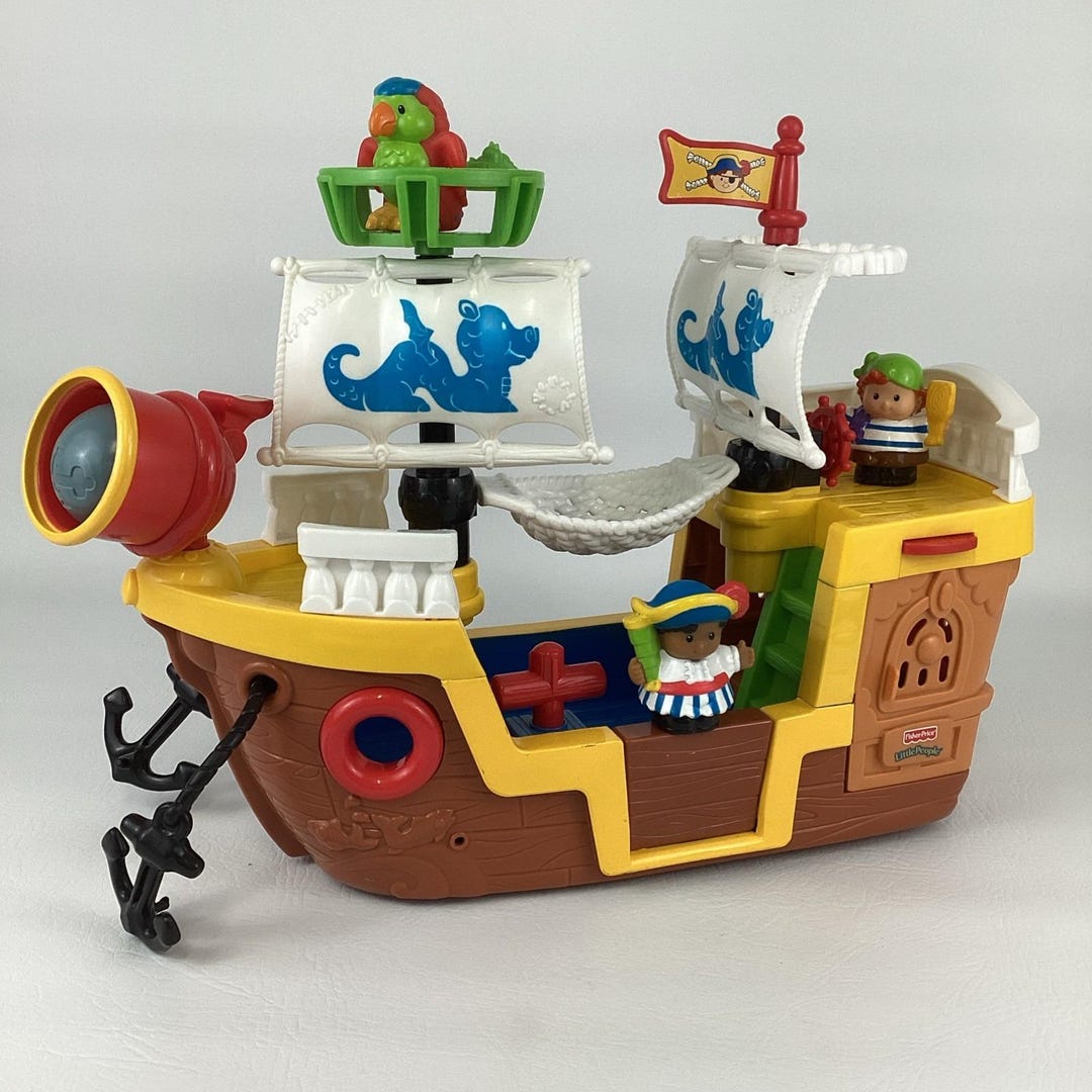 Fisher Price Little People Pirate Ship Sound Music Figures COMPLETE ...