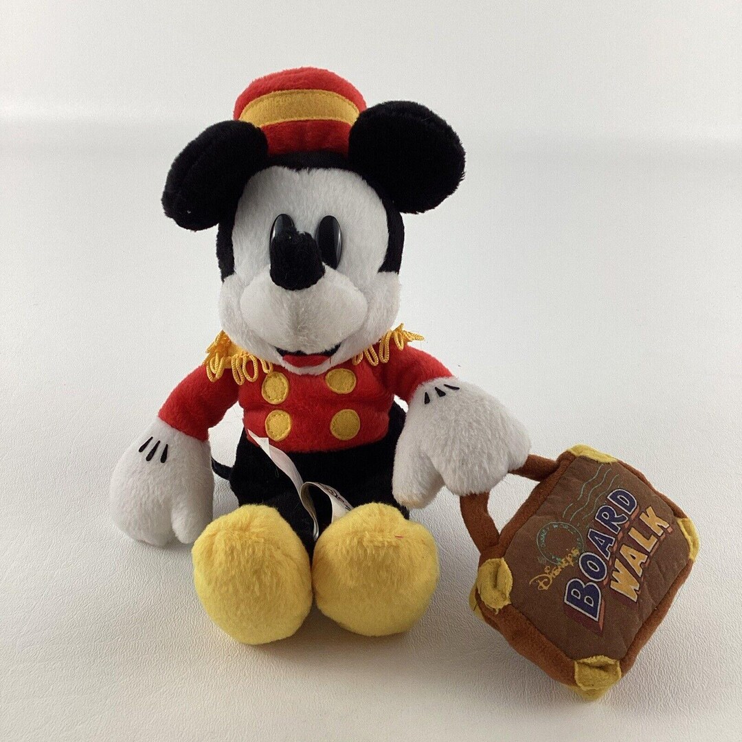 Disney Boardwalk Inn Bellhop Mickey Mouse 9" Plush Bean Bag Stuffed ...