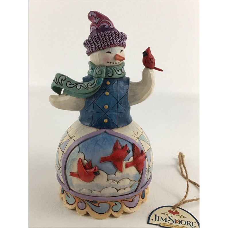Jim Shore “winter Cheer Happens Here” Snowman 4022993 Figure 9 ...