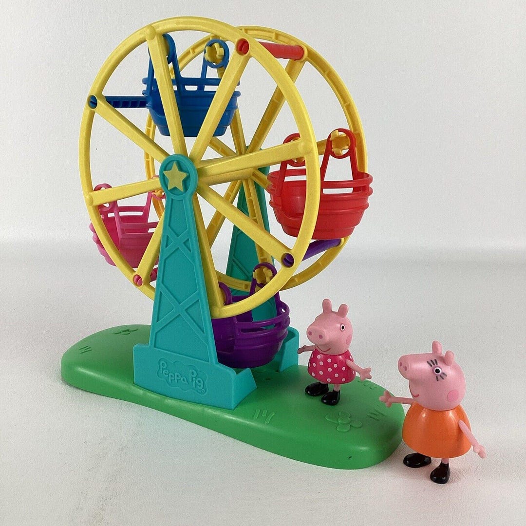 Peppa Pig Adventures Ferris Wheel Playset Action Figures Spinning Ride ...