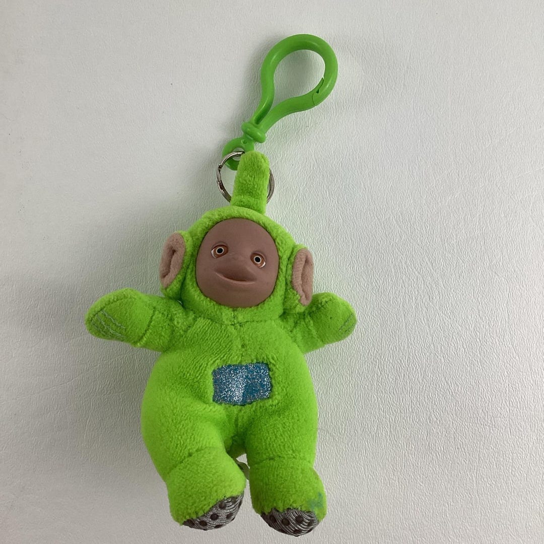 Teletubbies Plush Stuffed 5" Clip on Toy Keychain Pull Dipsy Green ...