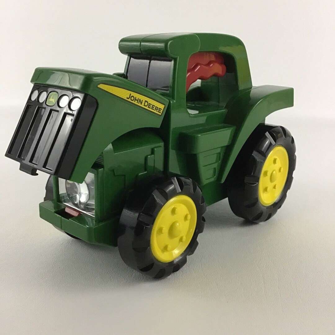 John Deere Roll N Go Green Farm Fun Tractor Vehicle Flashlight Toy ...