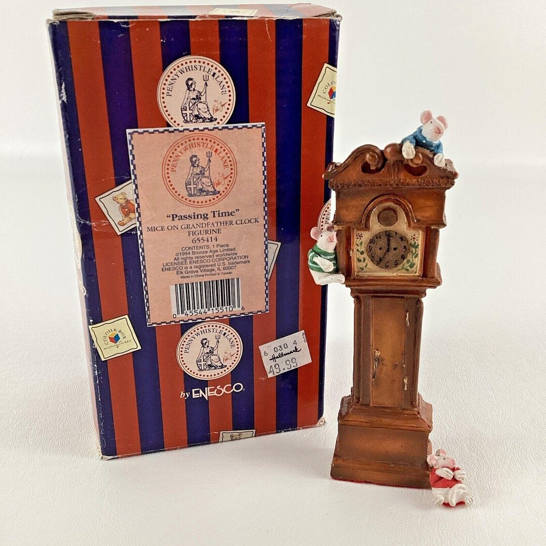 Enesco Passing Time Mice on Grandfather Clock Figurine Pennywhistle ...