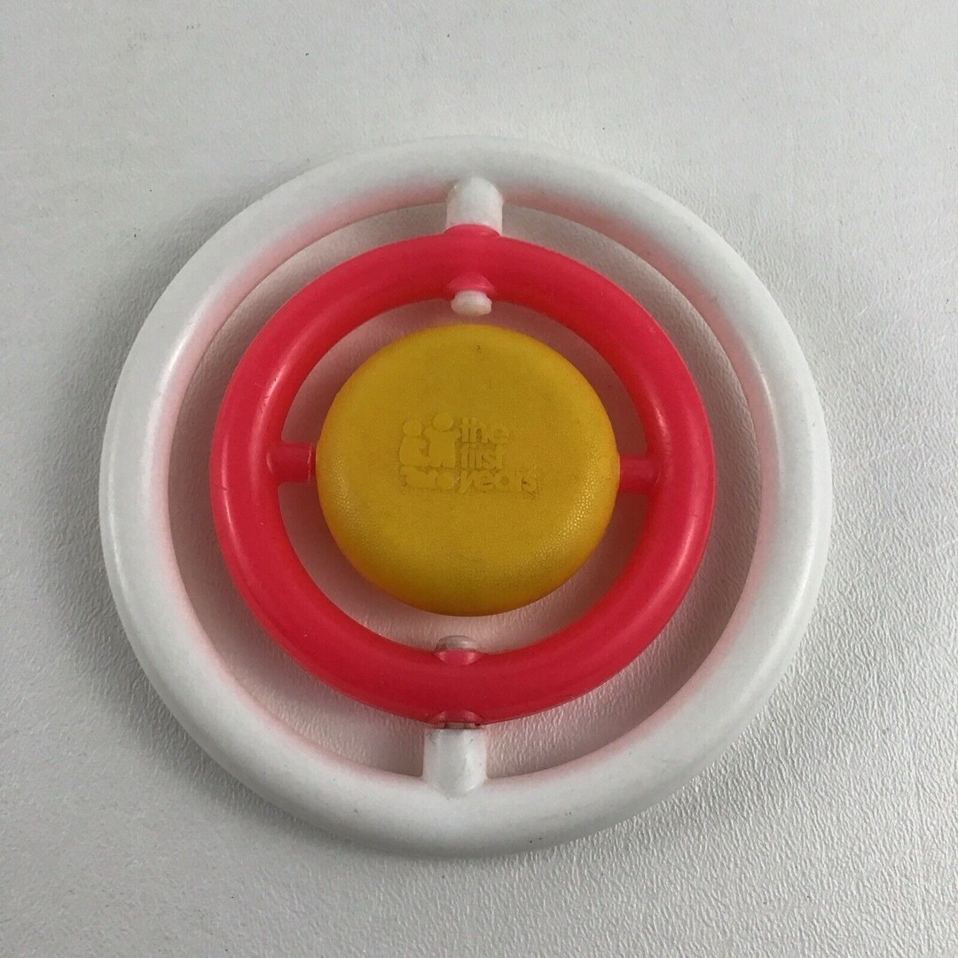 Vintage Baby Toy the First Years Circle Spinner Rattle Teether Bunny ...