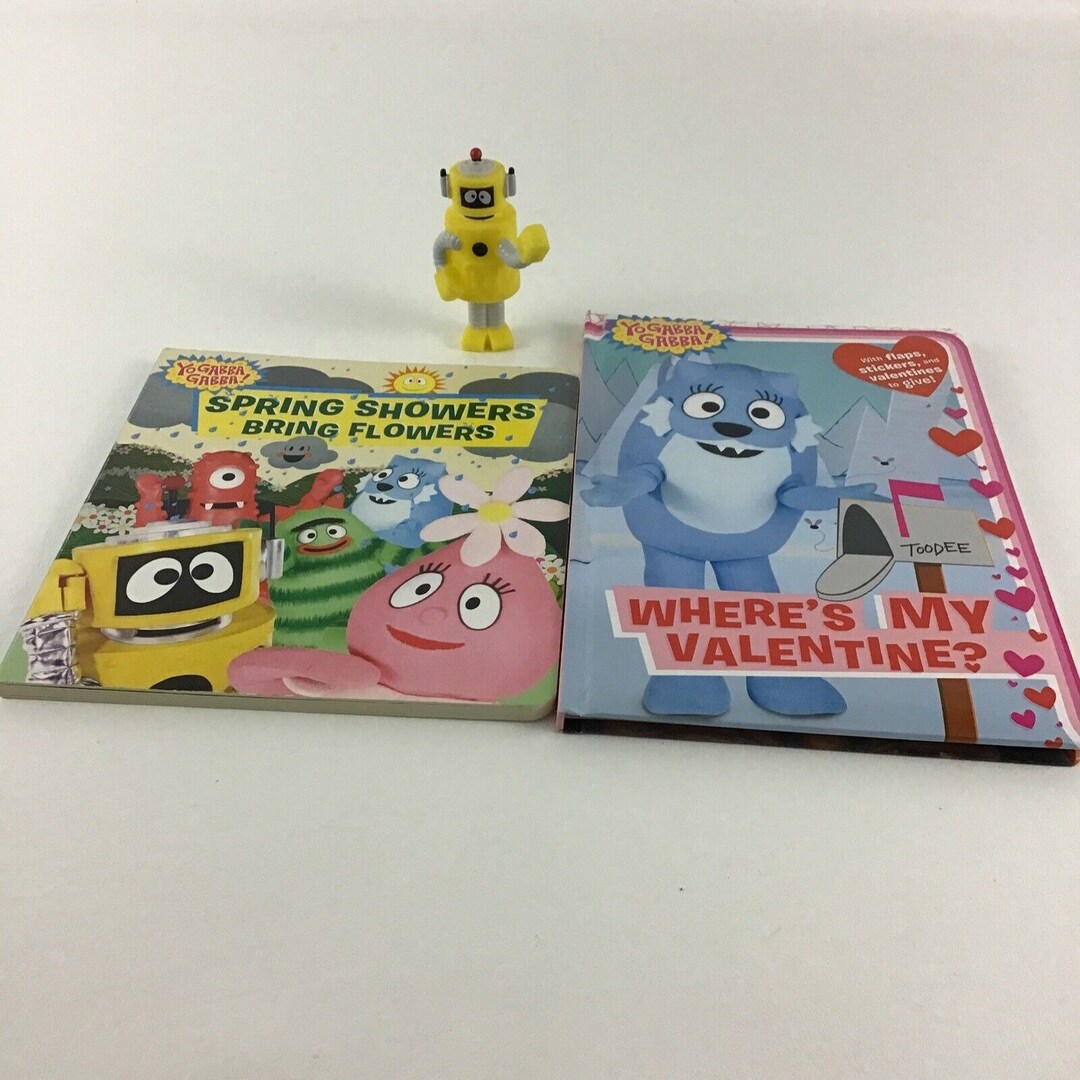 Yo Gabba Gabba Board Books Spring Showers Valentine Plex Robot - Etsy