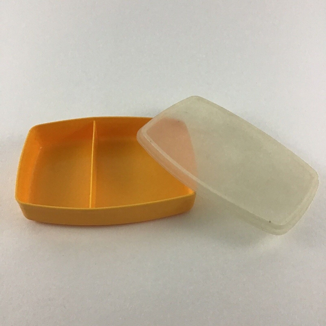 Tupperware Packette Yellow Divided Snack Container Food Keeper Storage ...