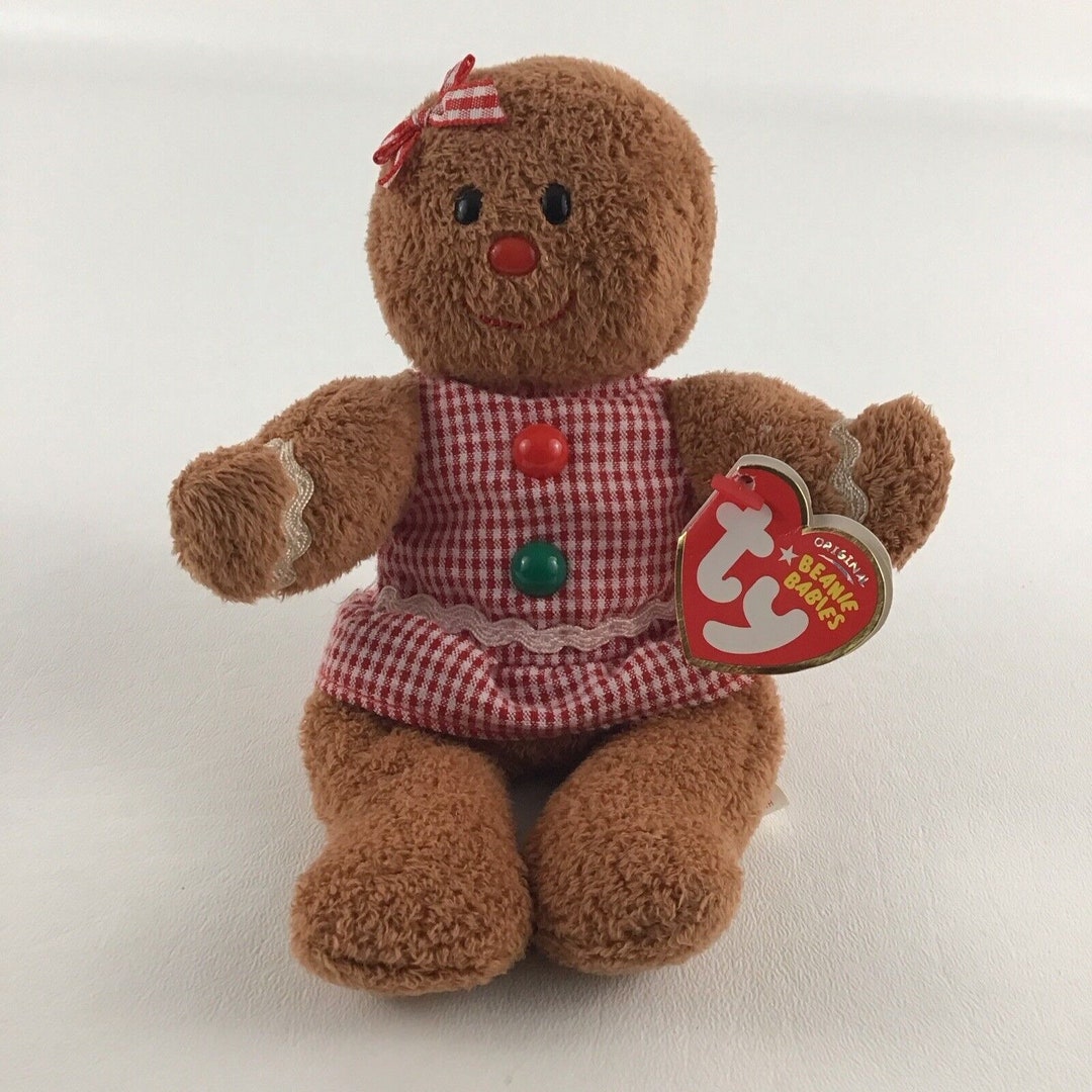 Ty Original Beanie Babies Gretel Gingerbread Cookie Plush Stuffed Toy ...