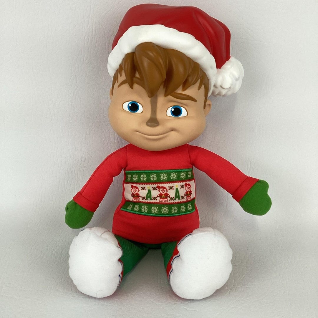 Fisher Price Alvin Chipmunks Singing Holiday 14" Plush Soft Body Doll ...