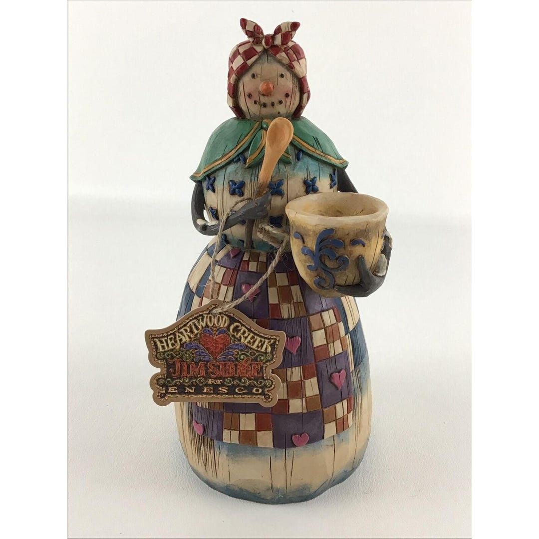 Jim Shore “winter’s Comfort” 112247 Cooking Baking Snowman 2003 Figure ...