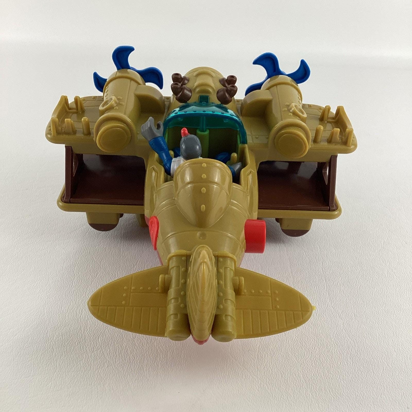 Fisher Price Imaginext Bi-plane Bomber Action Figure Desert Force ...