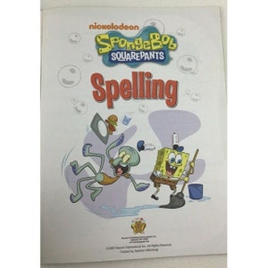 Spongebob Squarepants Spelling Work Book Learning Practice Pages New ...