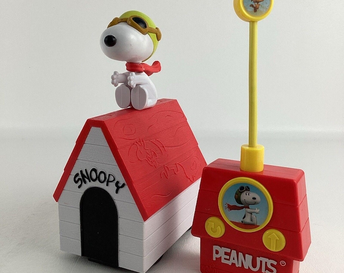 Peanuts Movie Flying Ace Remote Control Toy Snoopy Doghouse Red Baron ...