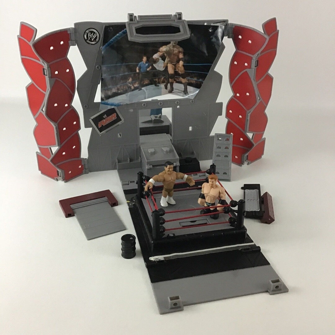 WWE Micro Mini Aggresion Backstage Playset Wrestling Action Figures ...