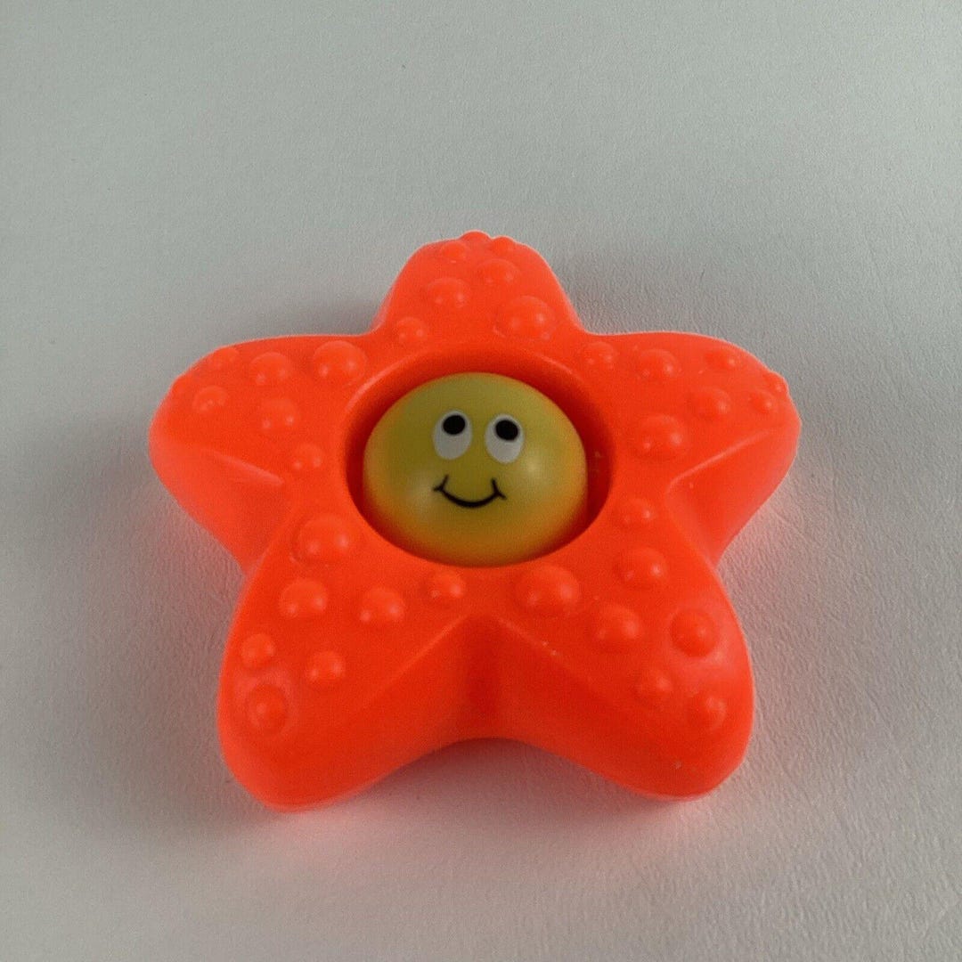 Fisher Price Sandy Starfish Baby Spinner Toy Floating Bath Fun Vintage ...