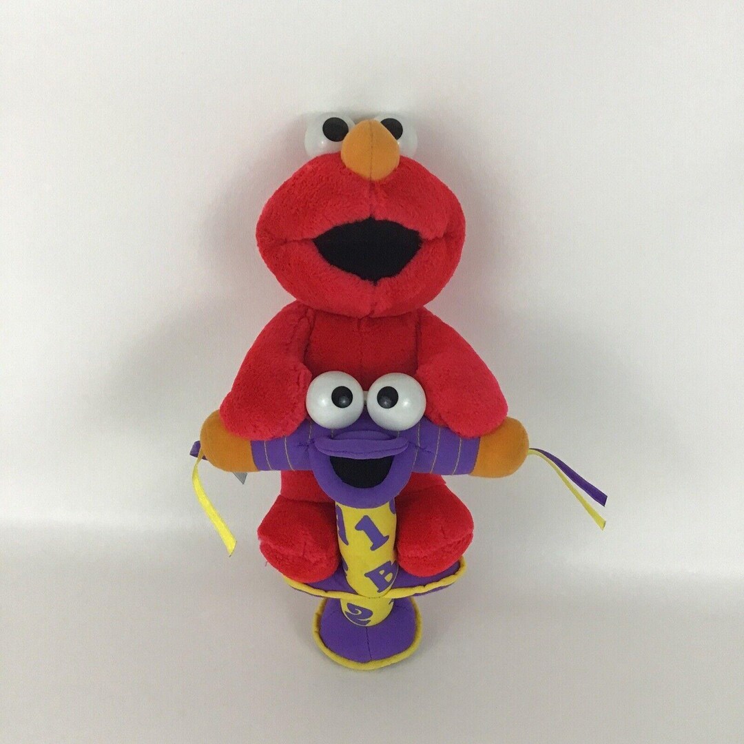 Jump and Learn Elmo Plush Stuffed Toy W Sounds Sesame Street Fisher ...