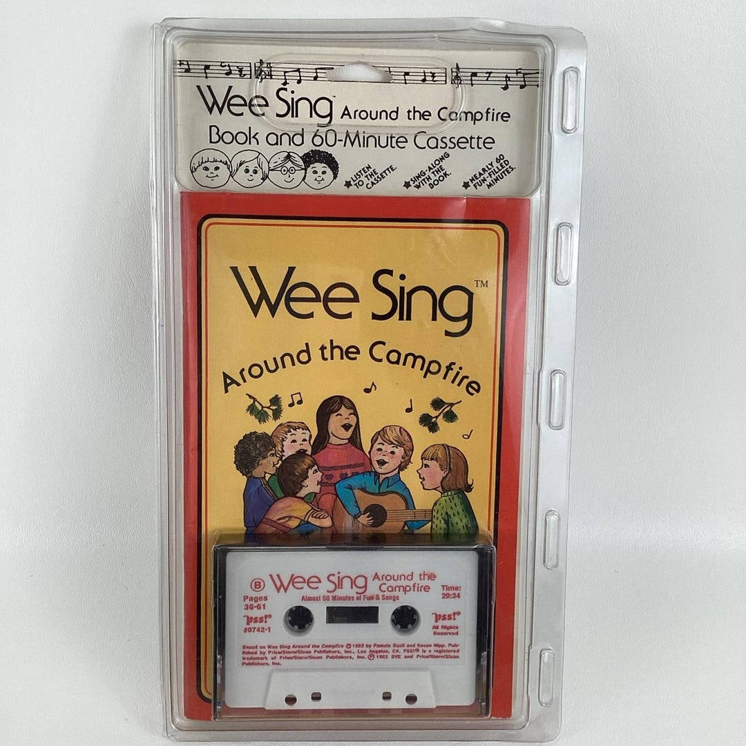 Wee Sing Around the Campfire Cassette Tape Song Lyric Book Sing Along ...