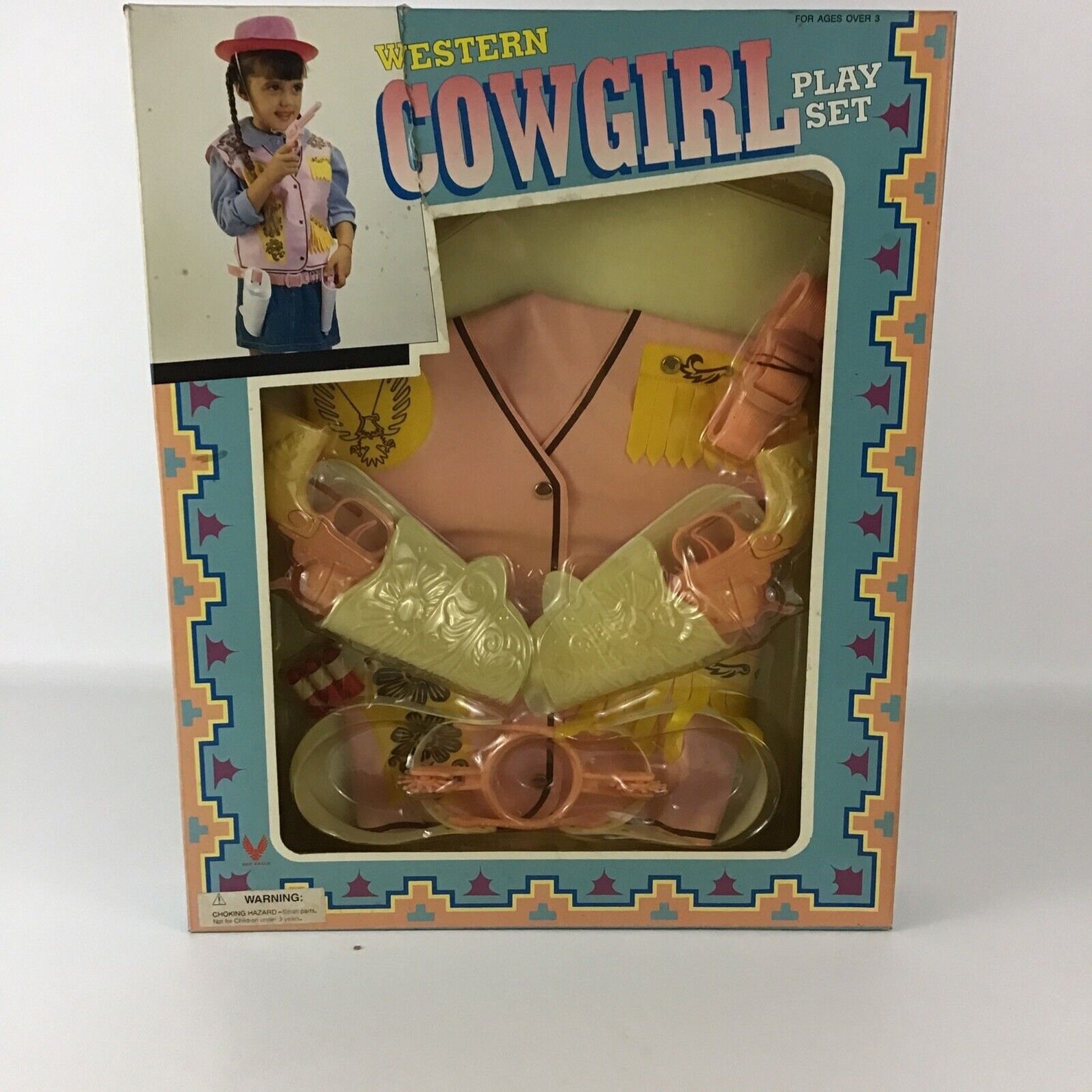 Western Cowgirl Play Set Costume Vest Hat Spurs Halloween Vintage 80s ...