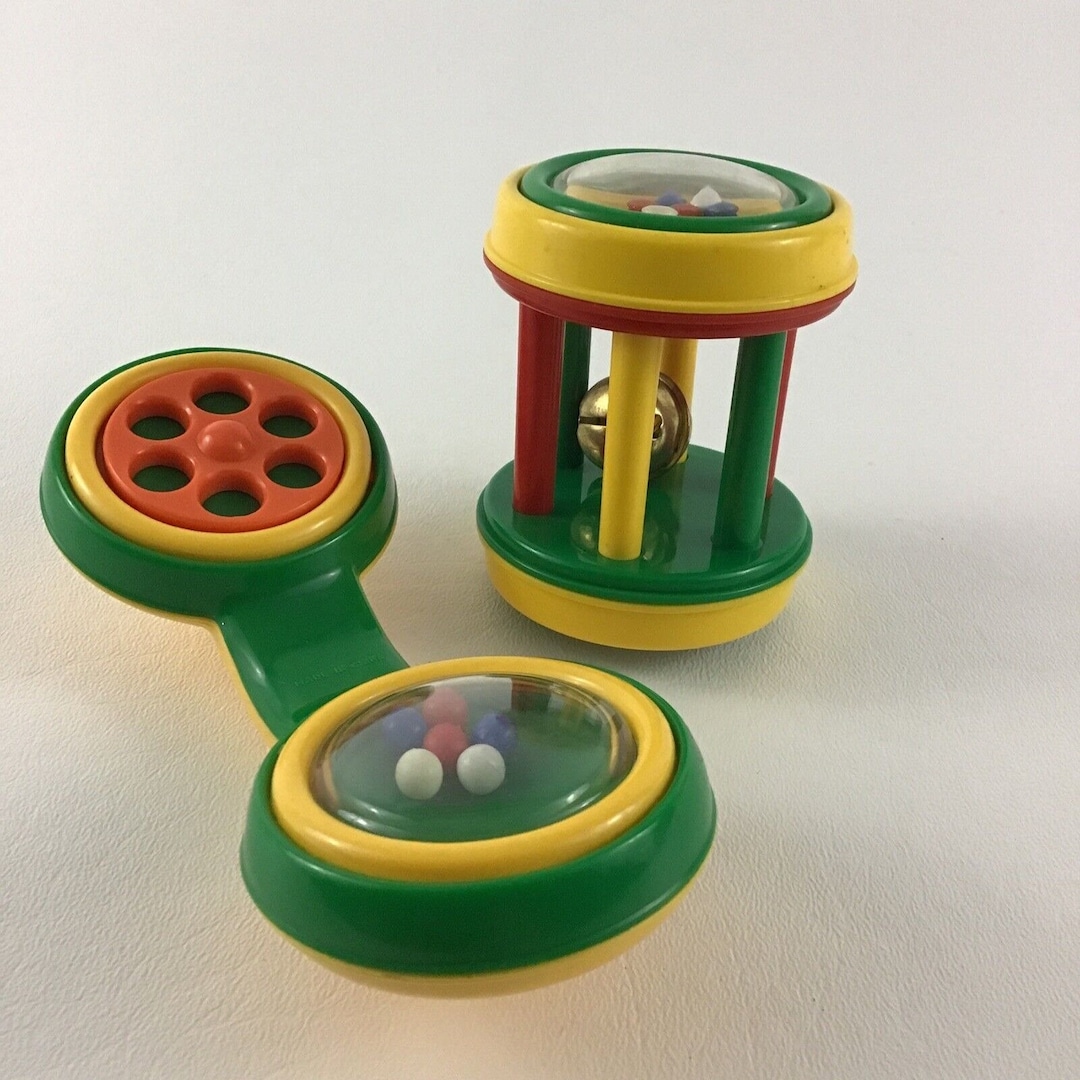 Developmental Baby Activity Toys Rattle Spinners Clickers Colorful ...