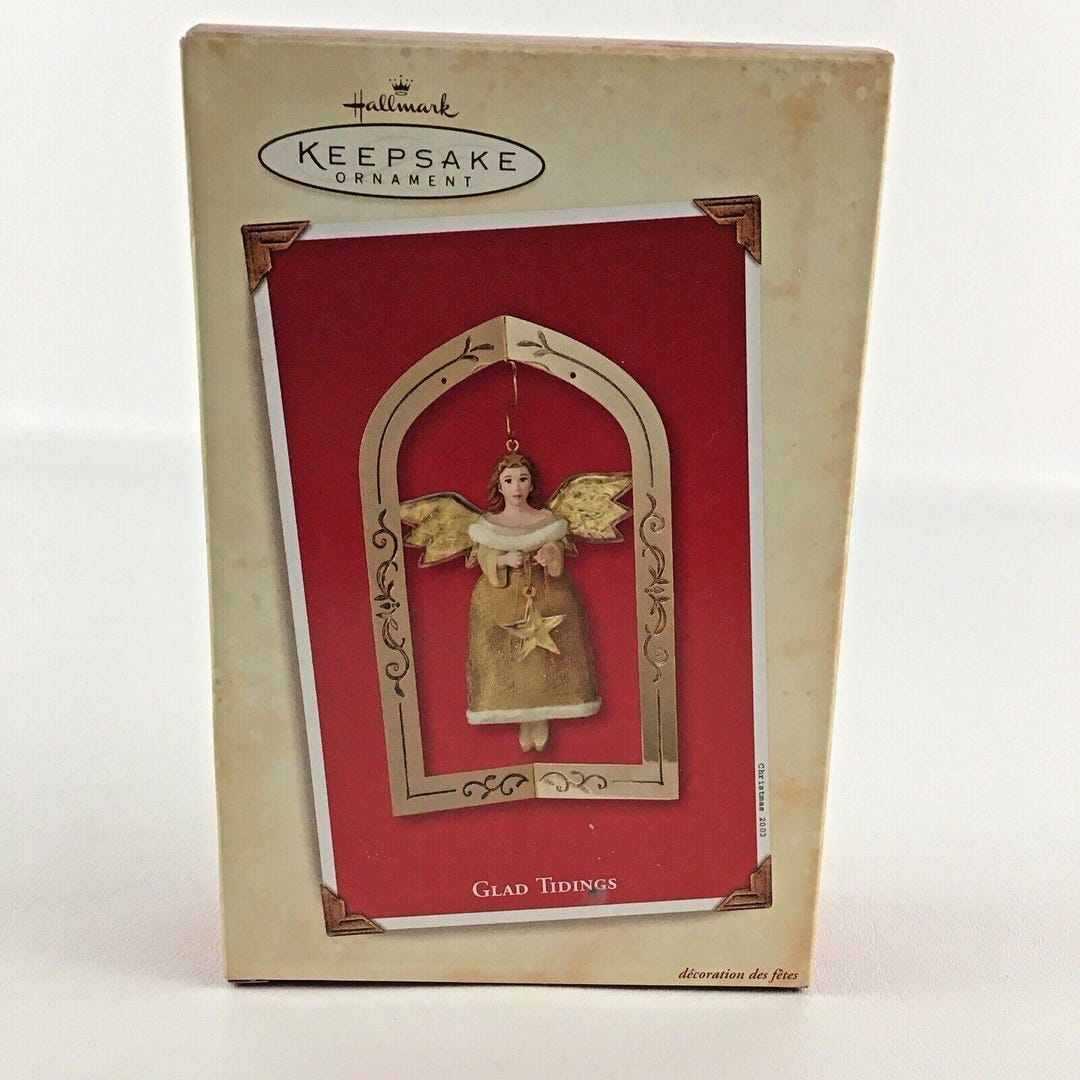 Hallmark Keepsake Christmas Tree Ornament Glad Tidings Angel Vintage ...