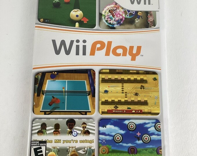 Wii Nintendo Wii Play Video Game Table Tennis Billiards Fishing ...