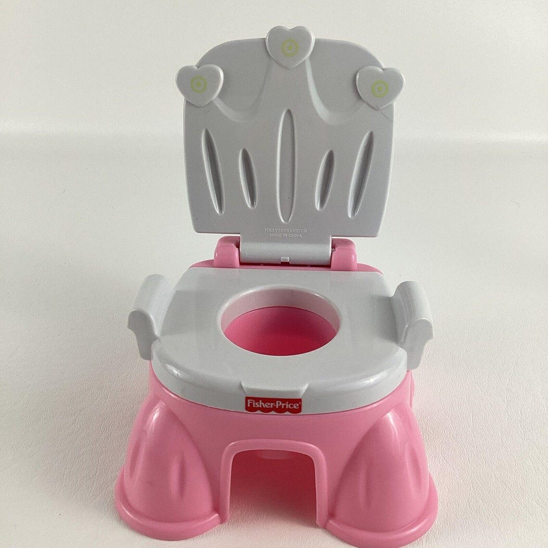 Fisher Price Little Mommy Potty Training Musical Doll Toilet Tollytots ...