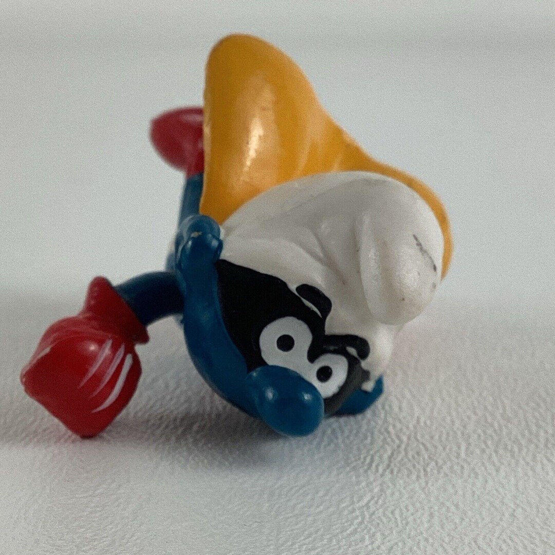 Schleich the Smurfs Superhero Cape PVC Superman Figure Vintage Peyo 1980 - Etsy