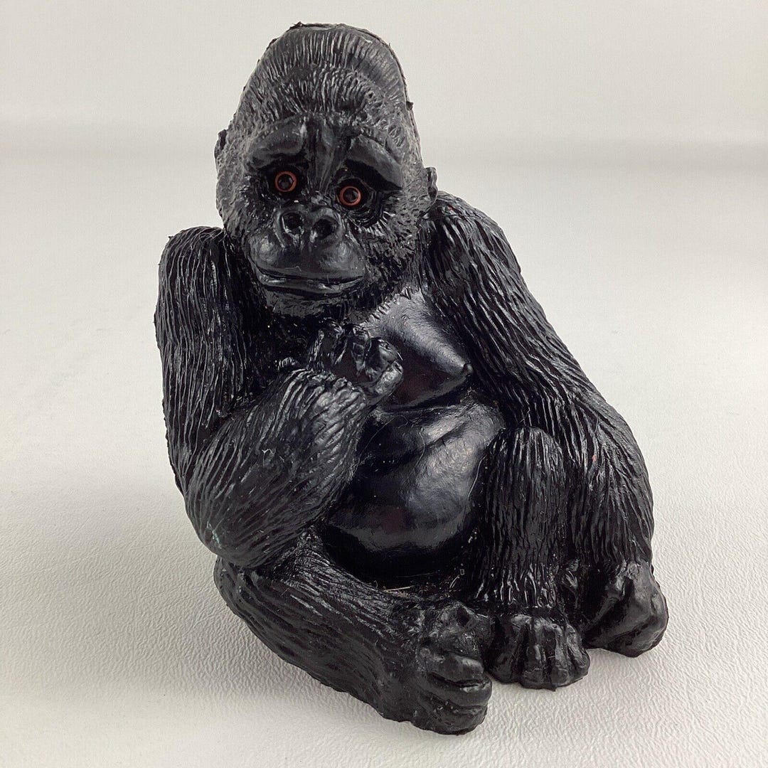 AAA Gorilla Collectible 4.5" Figure Topper Realistic Primate Rubber ...