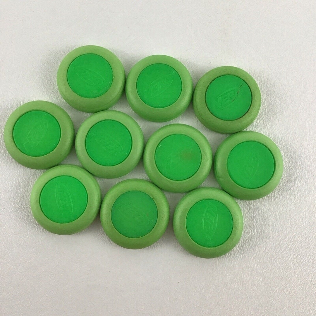 Nerf Vortex Blaster Gun Replacement Ammunition Green Flying Discs Ammo ...