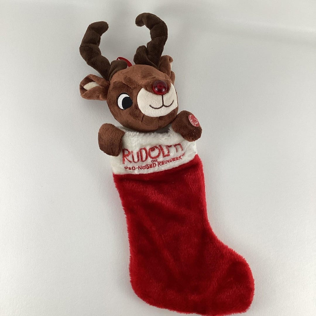 Dan Dee Rudolph Red Nosed Reindeer 22" Plush Christmas Holiday Light up ...