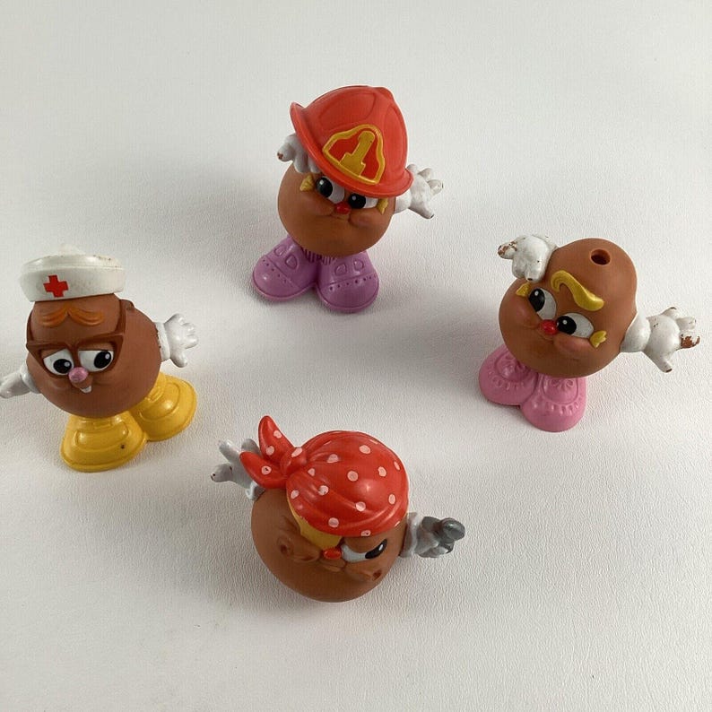 Mr. Potato Head Spud Kids Figure Lot Pirate Fireman Nurse Vintage 1986 ...