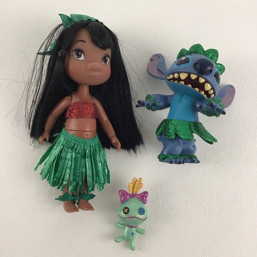 Disney Lilo & Stitch Movie Animators Collection Mini Doll Glitter Figures Hawaii - Etsy