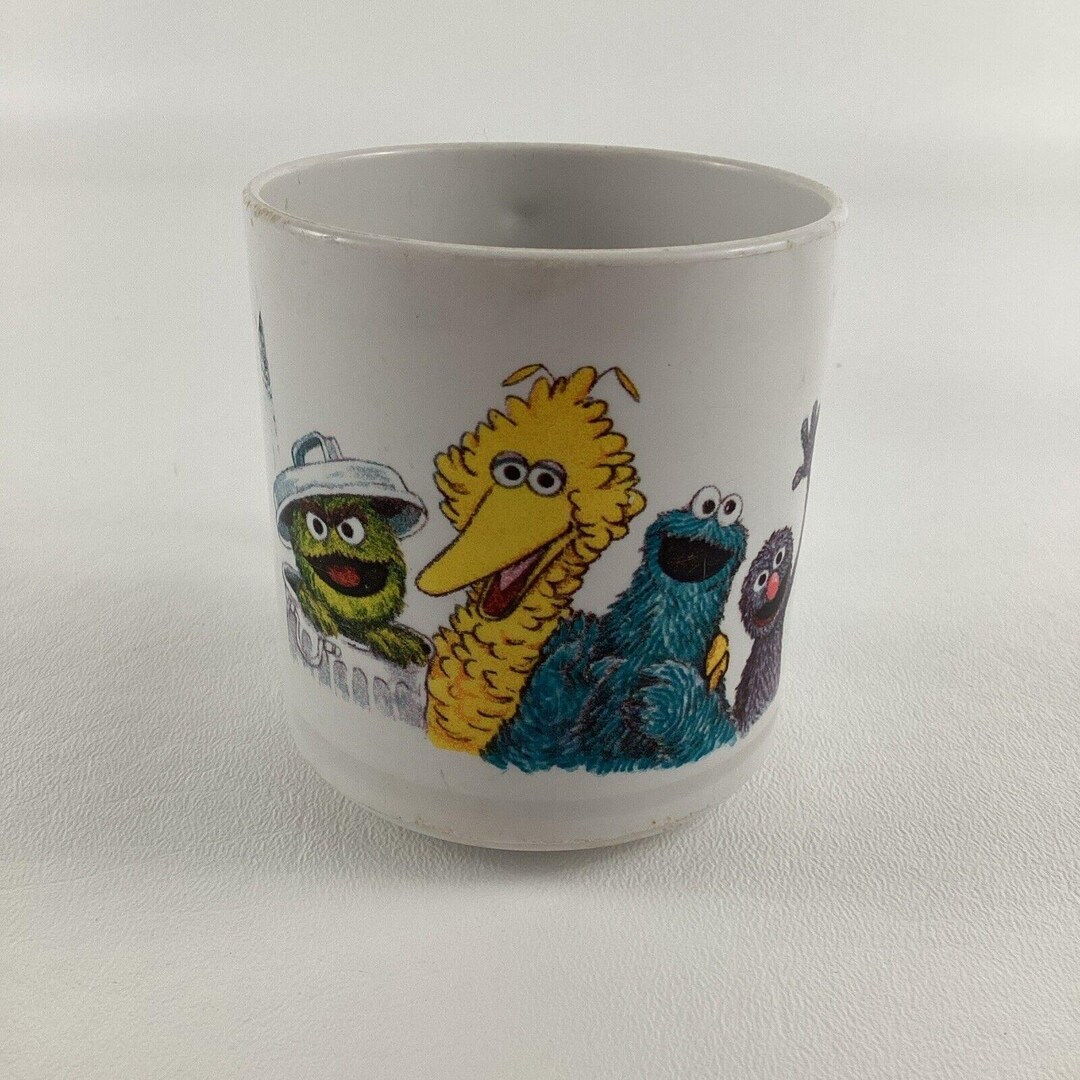 Sesame Street Muppets Child Toddler Cup Mug Vintage 1978 Big Bird ...
