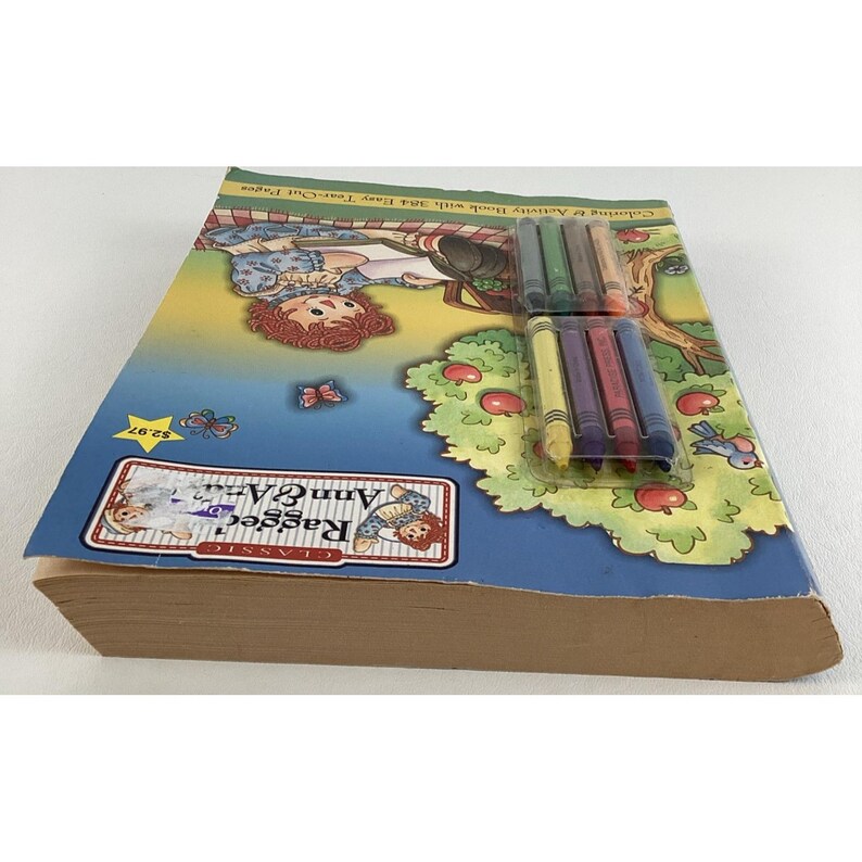 Classic Raggedy Ann & Andy Coloring Activity Book Crayons Vintage 2003 ...